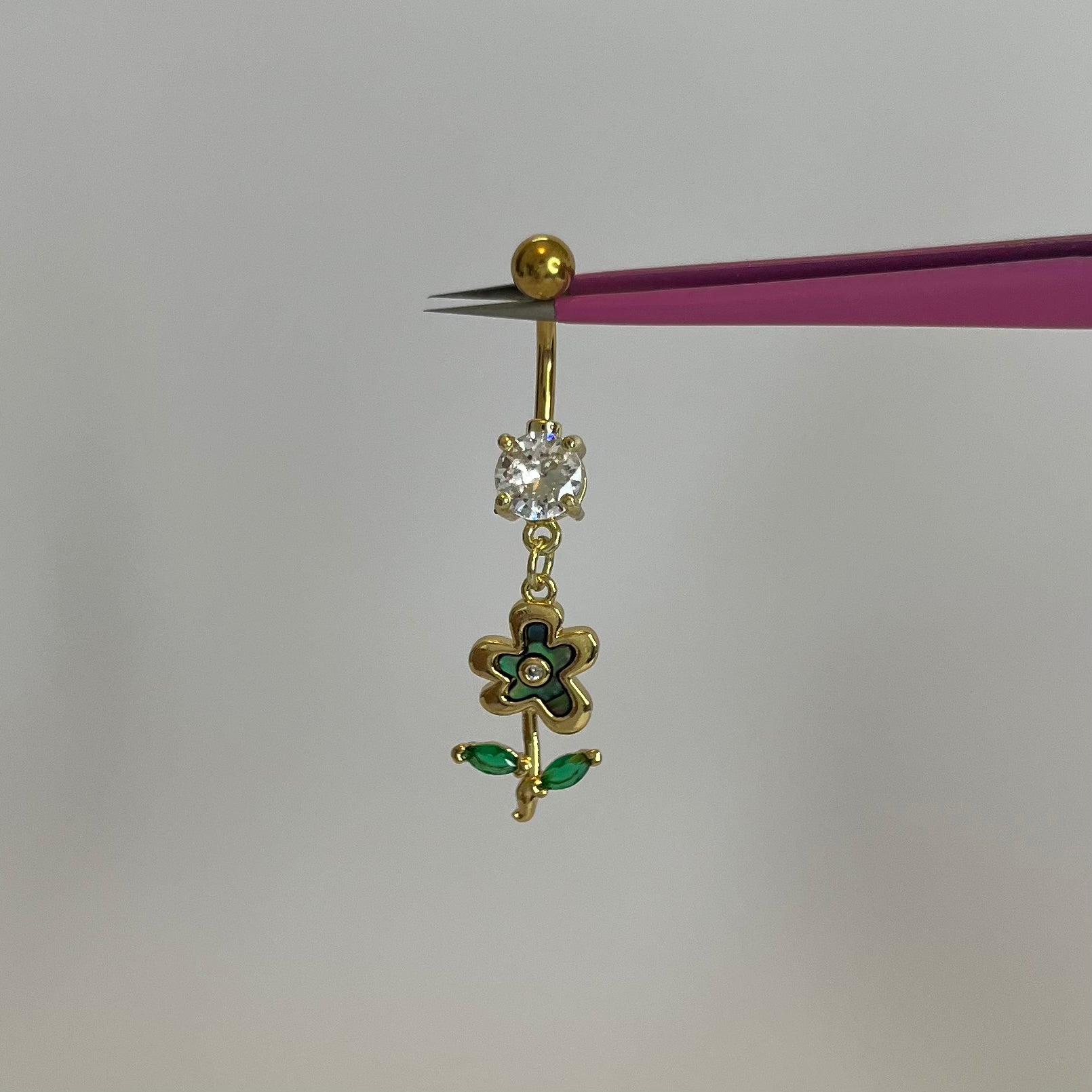 Gold Flower Belly Bar – ILLUSIVE JEWELS