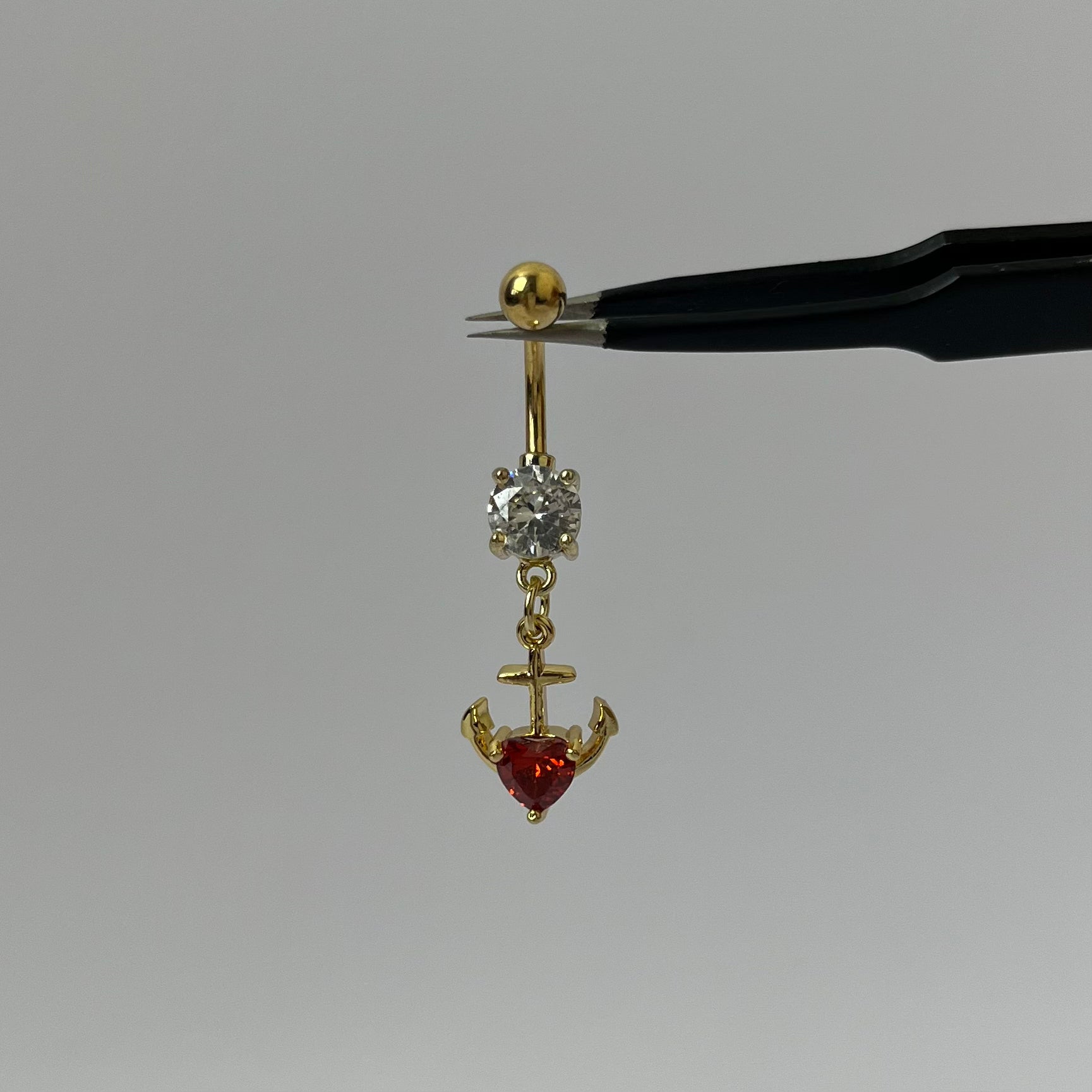 Gold Anchor Belly Bar – ILLUSIVE JEWELS