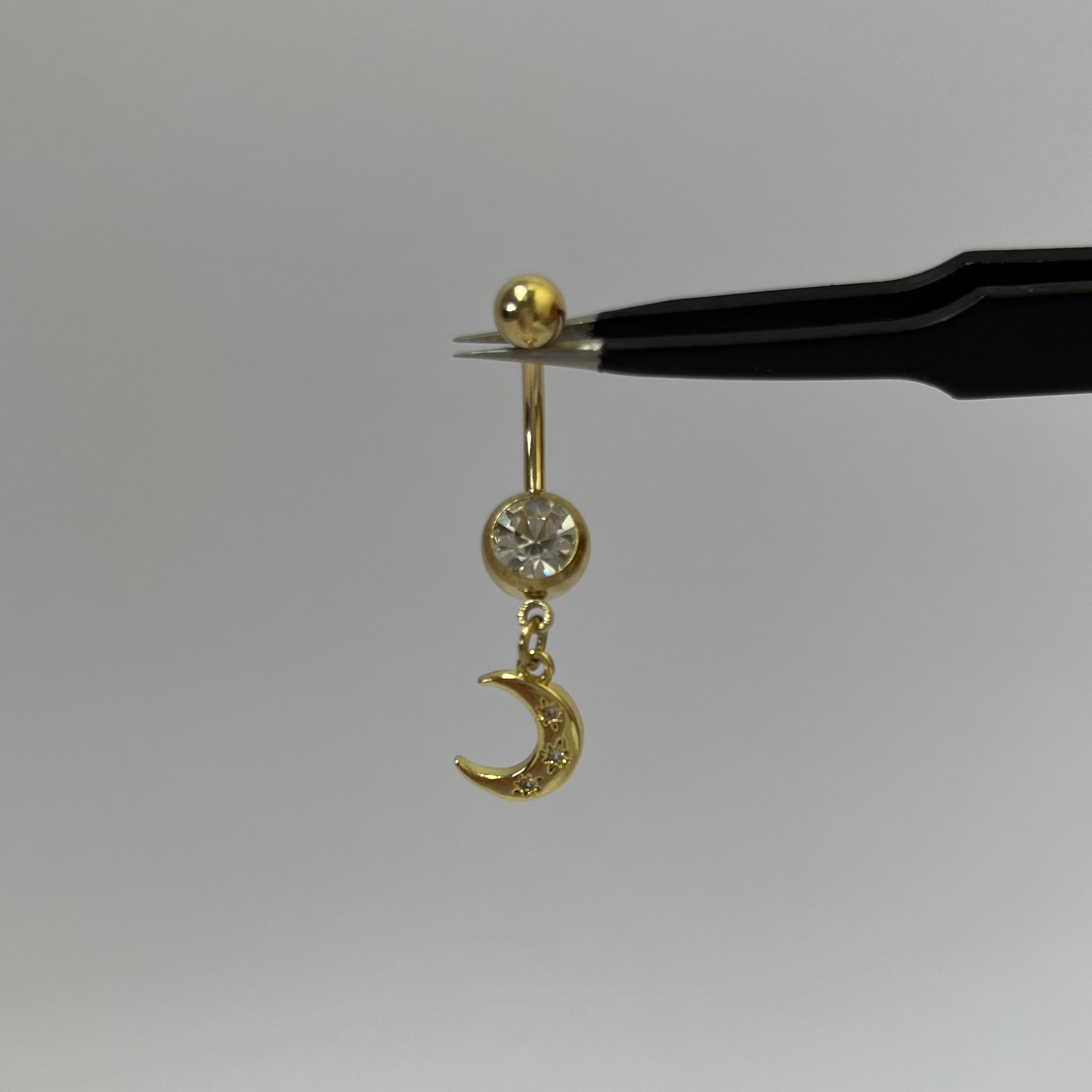 Gold Moon Belly Bar – ILLUSIVE JEWELS